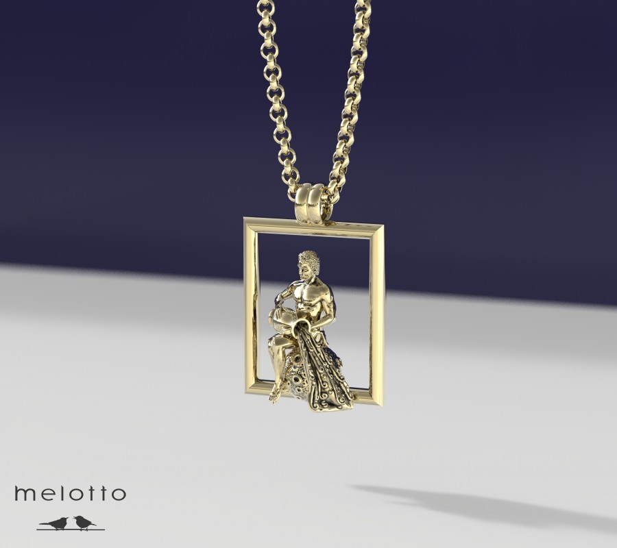 Купить мужской кулон из золота авторской работы в Москве