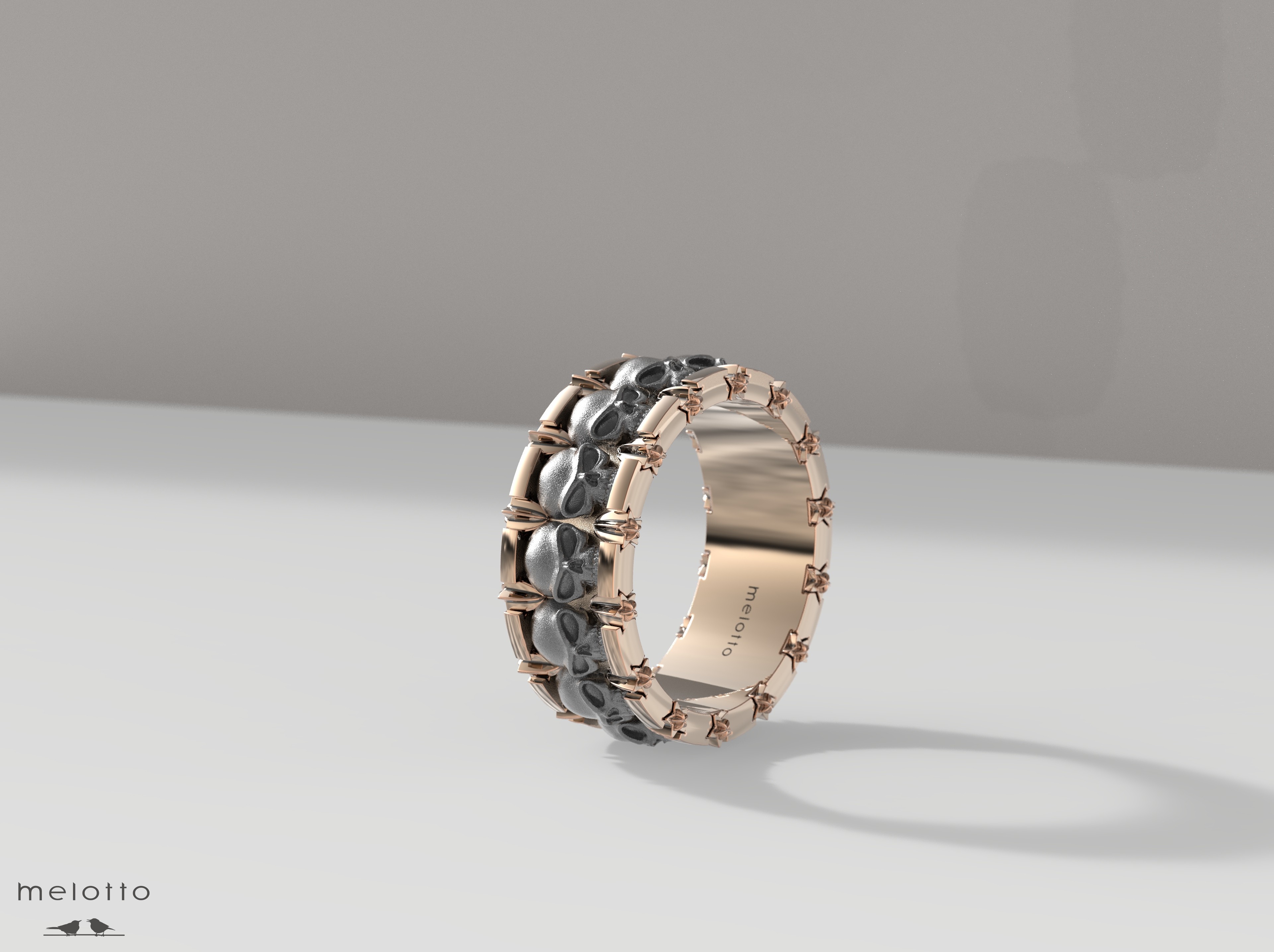 Кольцо с черепами