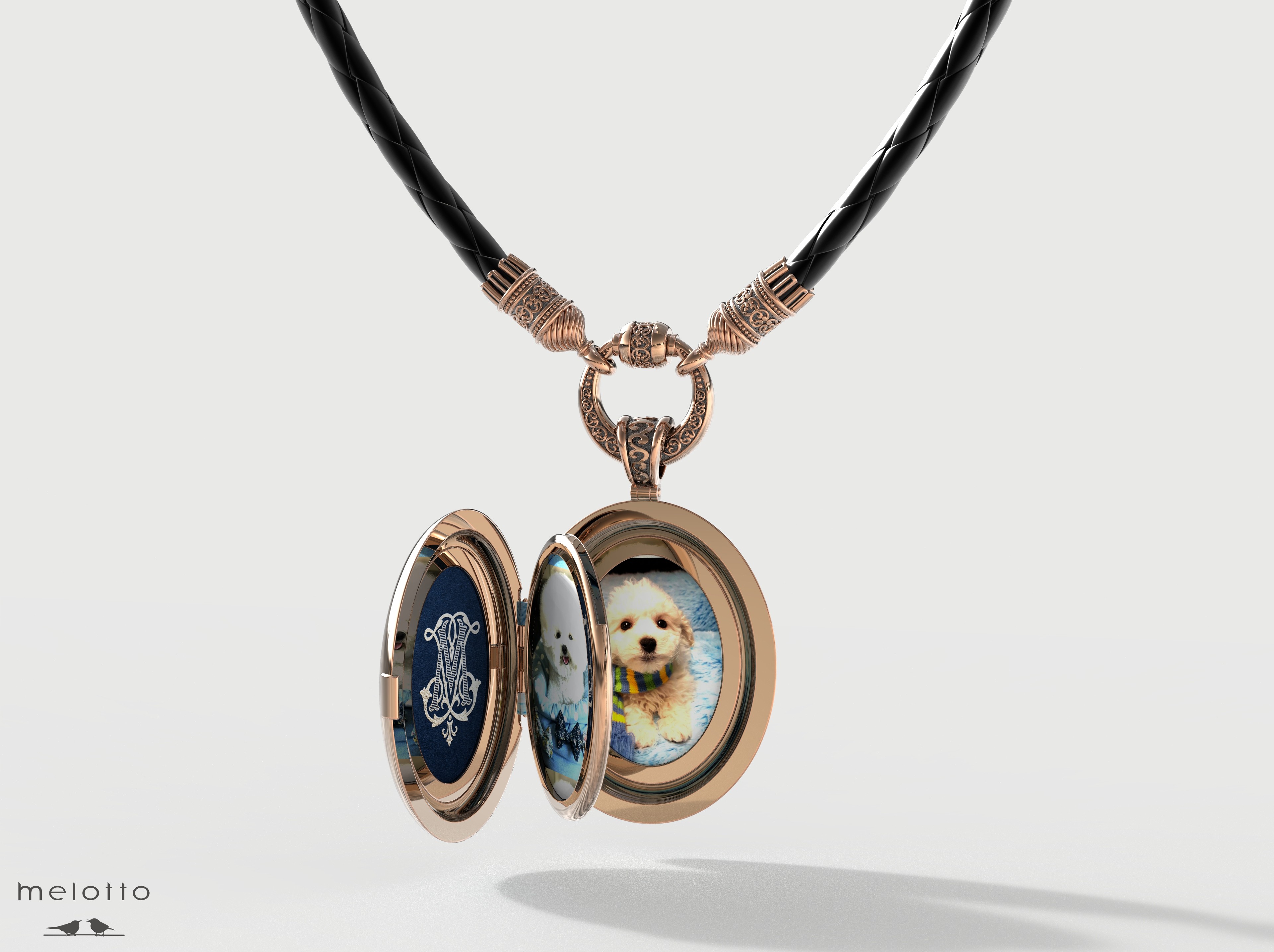 Гладкий медальон под фото