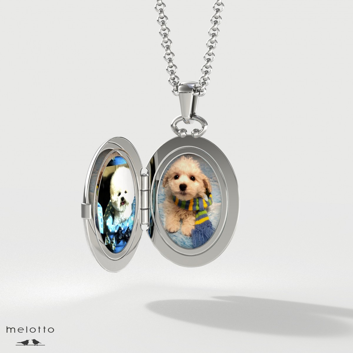 Медальон с фотографией и бриллиантами